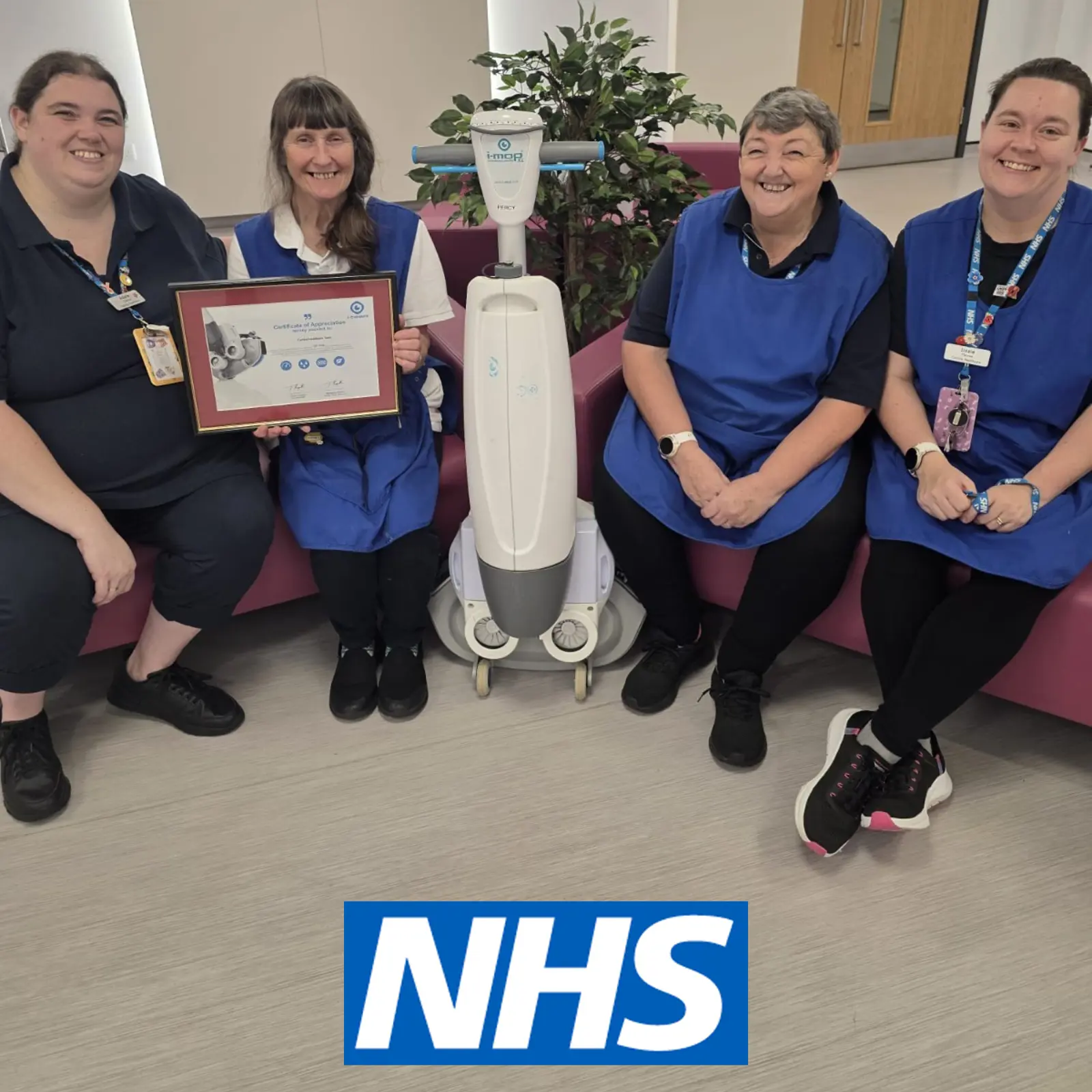 NHS Carlisle South Hub Cleaning Team Celebrates Their Beloved i-mop